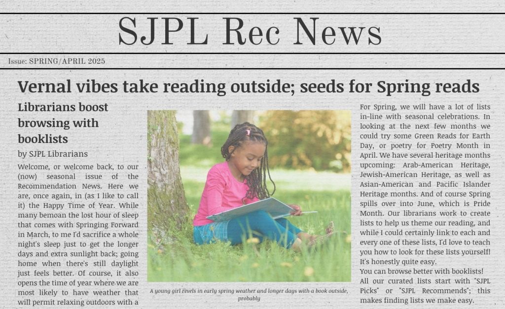 SJPL Recommendation News: Spring 2025 | San Jose Public Library